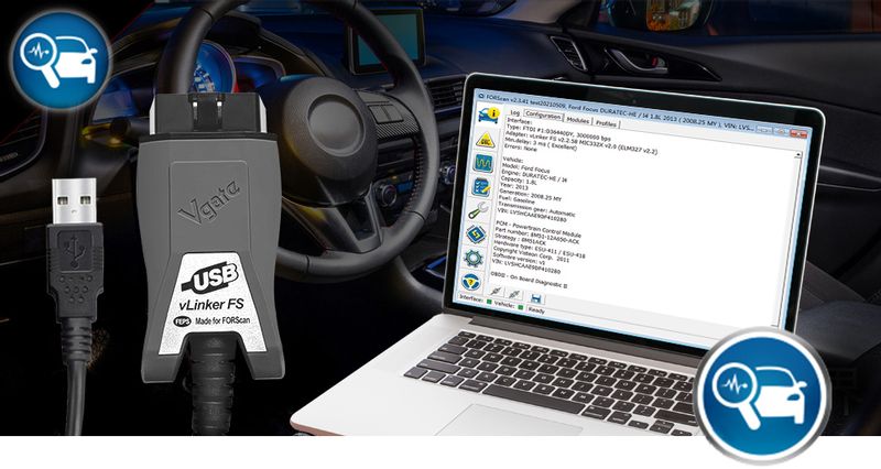 vLinker FS FORScan INTERFEJS USB do AUT FORD MAZDA - Arena.pl