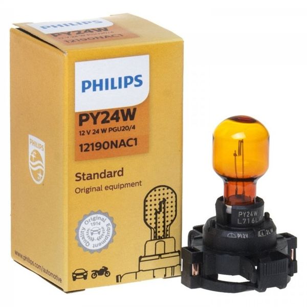 Żarówka PY24W PHILIPS Standard PGU20/4 12V 24W - archiwum Arena.pl