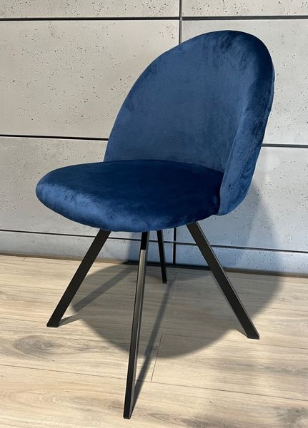 Krzesło tapicerowane GLORIA TOWER BLUE VELVET - Arena.pl