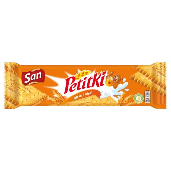 San Petitki Herbatniki mleko i miód 144 g - Arena.pl