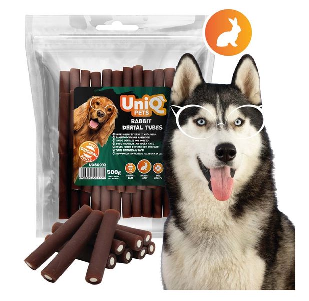 Kup UNIQ PETS Przysmak z królika dla psa rurki dentystyczne 500g na ...