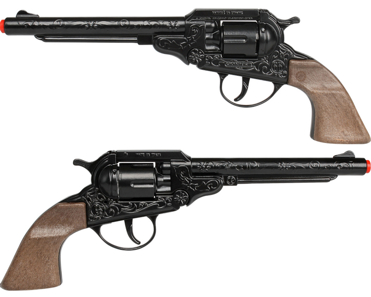 GONHER Hiszpański Metalowy Rewolwer Pistolet Na Kapiszony + 3x Spłonka ...