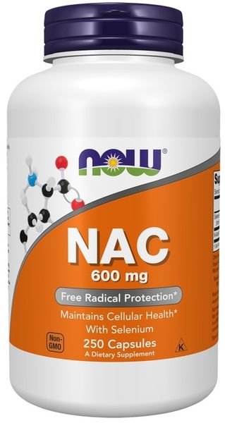 NOW Foods NAC 600 mg 250 kapsułek NAC + SELEN - Arena.pl