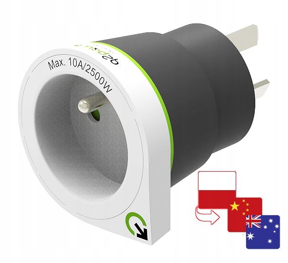 Kup Q2Power Adapter Podróżny Przejściówka z Polski / Francji do Chin ...