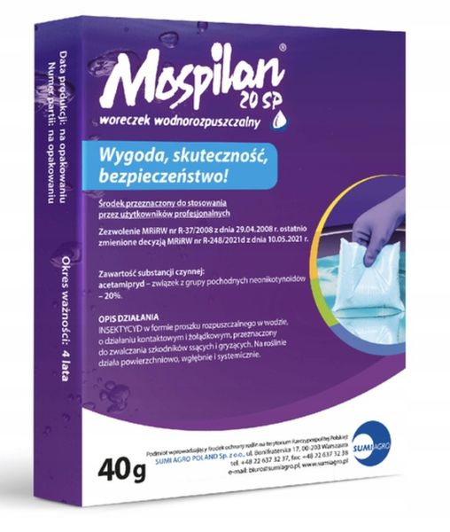 Kup MOSPILAN 20SP OPRYSK NA MSZYCE ĆMĘ BUKSZPANOWĄ SZKODNIKI WARZYW 40G ...