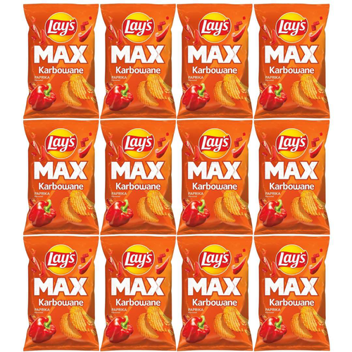 Kup Lay's Max Lays Karbowane Chipsy paprykowe 40 g x 12 sztuk na arena ...