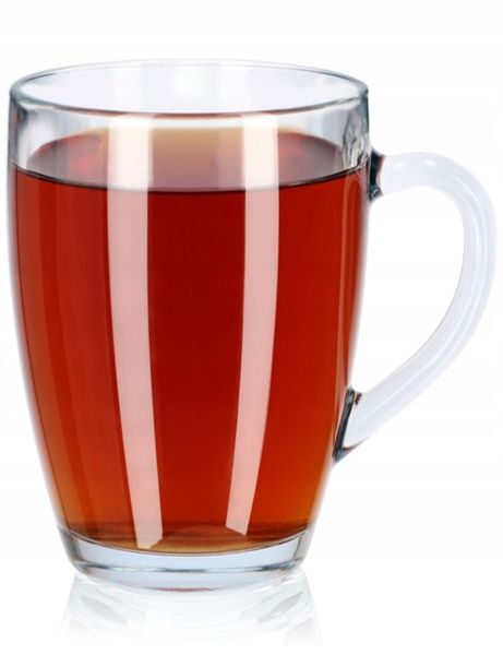 SZKLANKA KUBEK Z UCHEM DO HERBATY SOKU 1szt 375ml - Arena.pl
