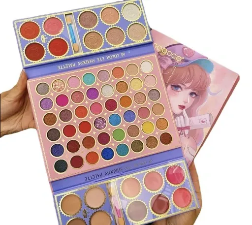 MEGA DUŻY ZESTAW DO MALOWANIA PALETKA KOSMETYKI MAKIJAŻ DLA DZIECI 68 ...