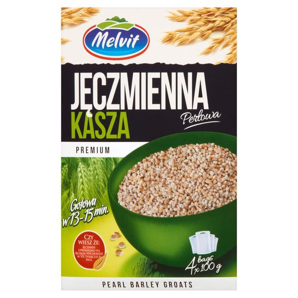 Melvit Premium Kasza jęczmienna perłowa 400 g (4 torebki) - Arena.pl