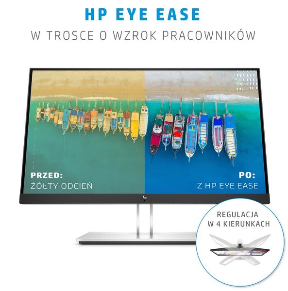 Monitor HP E23 G4 FHD 23 cale FullHD IPS 1920x1080 VGA HDMI DisplayPort ...