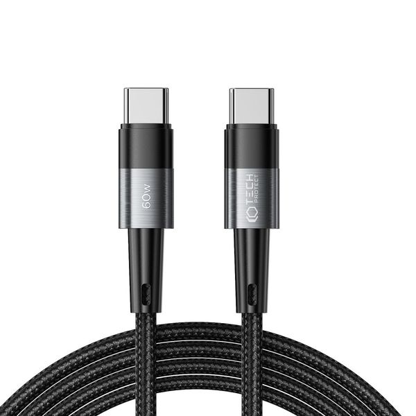 TECH-PROTECT ULTRABOOST TYPE-C CABLE PD60W/3A 200CM GREY - Arena.pl