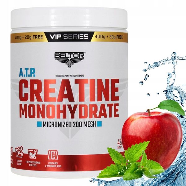 BELTOR KREATYNA MONOHYDRAT ATP CREATINE 420G VIP SERIES JABŁKO MIĘTA ...