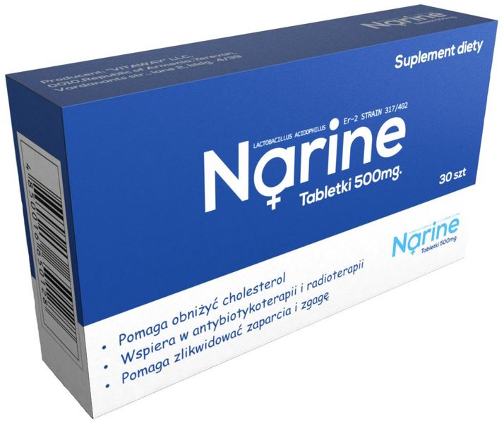 Narine probiotyk Lactobacillus Acidophilus Er-2 STRAIN 317/402 500mg 30 ...
