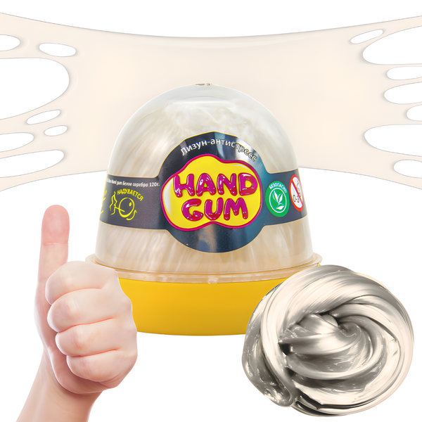 Kup slime glutek biały hand gum metaliczny antystresowy masa ...