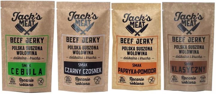 JACK'S MEAT Polska Suszona Wołowina Beef Jerky ZESTAW 120G - Arena.pl