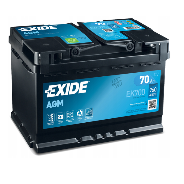 Kup Akumulator EXIDE AGM START&STOP EK700 70Ah 760A EN na arena.pl i ...