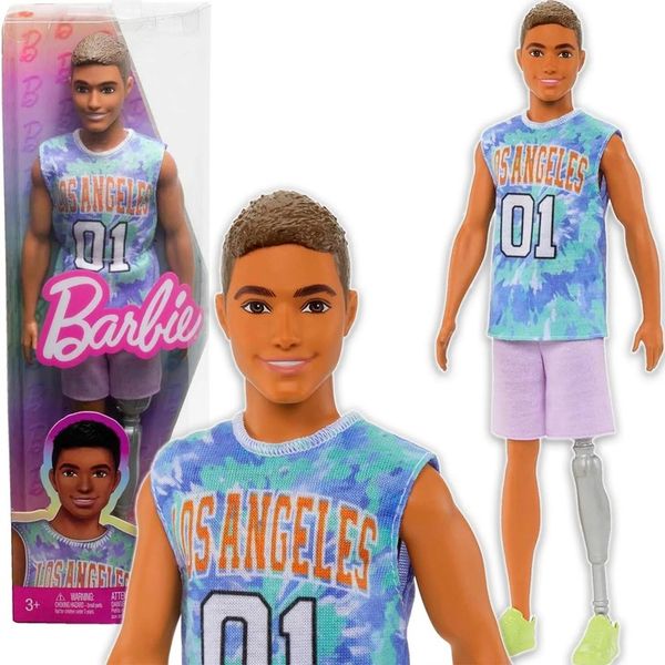 Kup Barbie Fashionistas Ken LALKA z Protezą Nogi w Koszulce i Szortach ...
