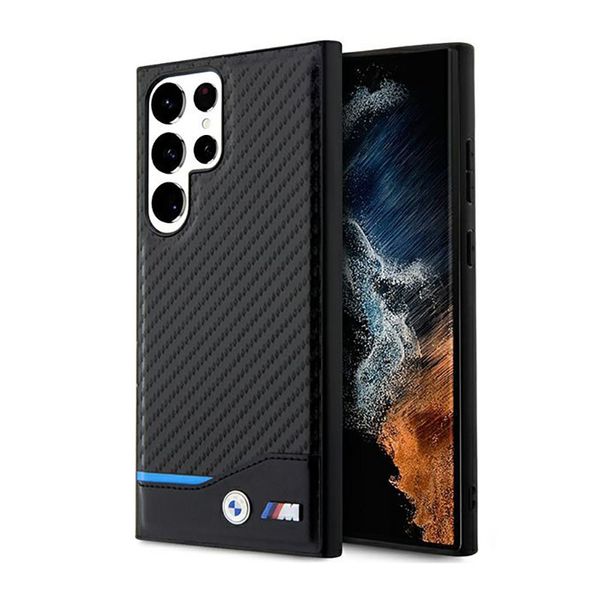 Bmw Leather Carbon Blue Line - Etui Samsung Galaxy S23 Ultra (Czarny ...