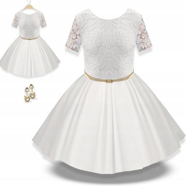 Kup Sukienka WIZYTOWA całe koło ELEGANCKA koronka ażur WHITI 134 RIMKO ...