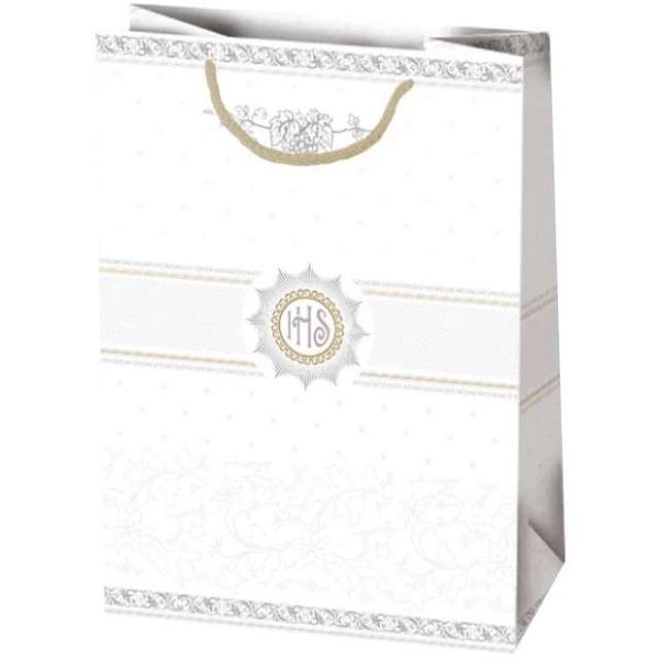 Torebka prezentowa "I Komunia - Hostia z koronką poziomą", Pol-Maki, 23x3 - Arena.pl