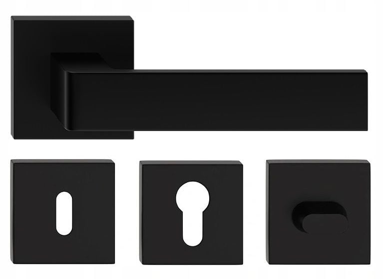 Kup KLAMKA DRZWIOWA RUMBA KOLOR CZARNY KOMPLET ROZET na arena.pl i ...