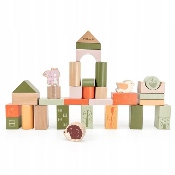 VIGA PolarB Drewniane Klocki Bloki Montessori Z - Arena.pl