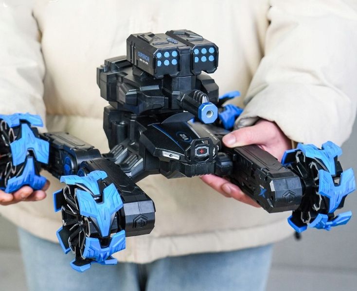 Czołg zdalnie sterowany strzela + dym + ruchoma wieża system walki mech ...