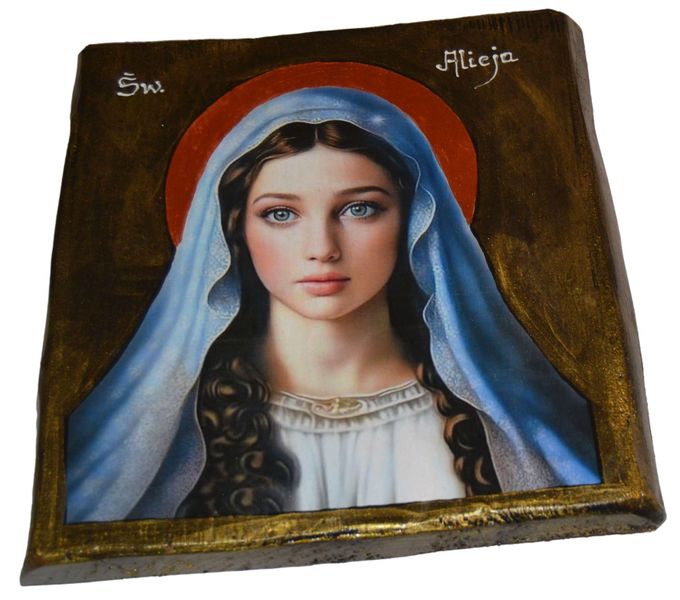 Ikona święta Alicja patronka na rzecz umartwiania się i pomocy innym ...