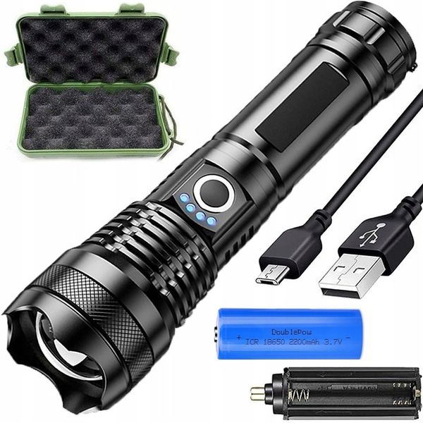 Kup MOCNA LATARKA TAKTYCZNA LED XHP50 ZOOM WOJSKOWA na arena.pl i ciesz ...
