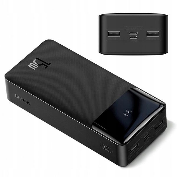 BASEUS DUŻY POJEMNY POWER BANK 30000mAh 15W USB USB C SZYBKI POWER BANK - Arena.pl