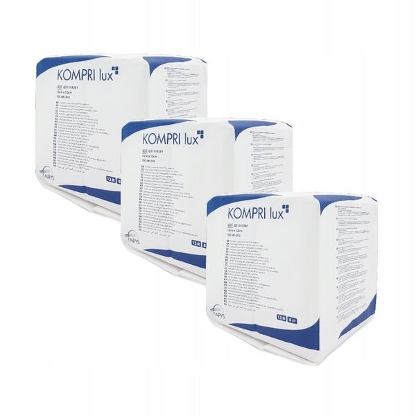 Zarys KOMPRESY GAZOWE 10x10 cm GAZIKI 300 SZT DUŻE - Arena.pl