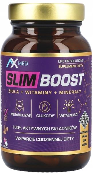 SLIM BOOST ODCHUDZANIE zioła witaminy minerały AX Med 60 kapsułek ...