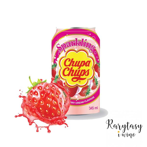 Koreański Napój Gazowany o Smaku Truskawkowo-Śmietankowego Lizaka Chupa ...