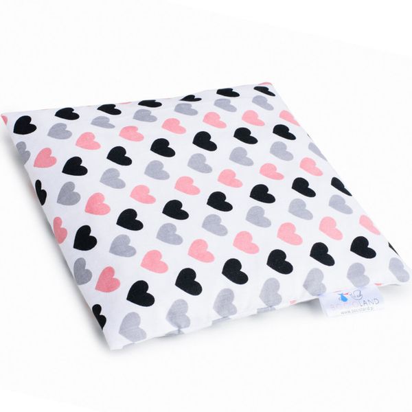BOCIOLAND Termofor z pestek wiśni 20x20cm pastelowe serca - Arena.pl