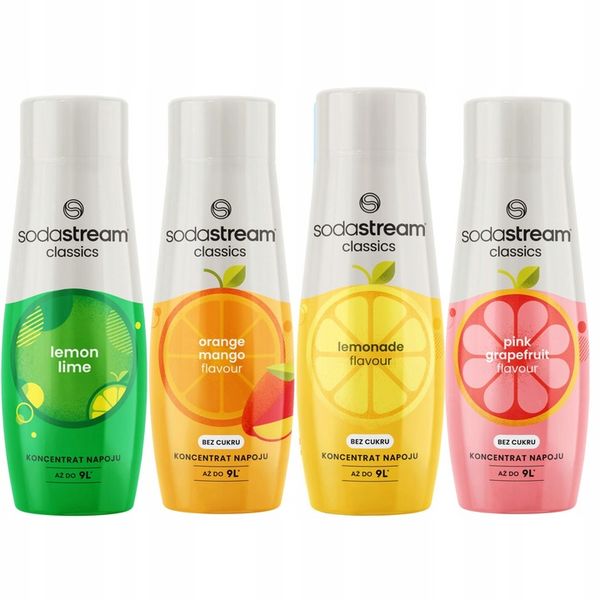 Kup SODASTREAM Syrop 4 różne smaki - zestaw koncentrat na arena.pl i ...
