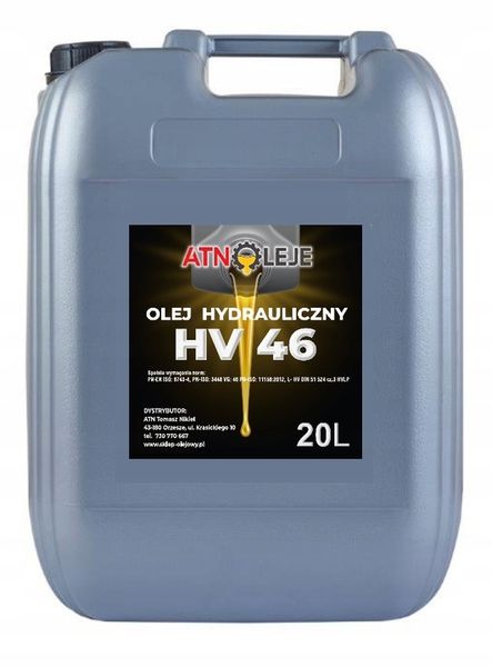 OLEJ HYDRAULICZNY L-HV 46 20L HV 46 HVLP - Arena.pl