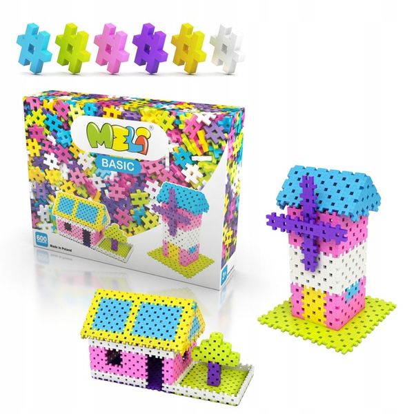 Kup KLOCKI KONSTRUKCYJNE WAFLE MELI BASIC PINK 600 Szt GOFRY PUZZLE 3D ...