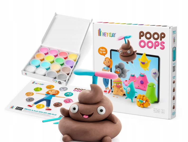 HEY CLAY POOP OOPS KUPA MASA PLASTYCZNA +APLIKACJA - Arena.pl