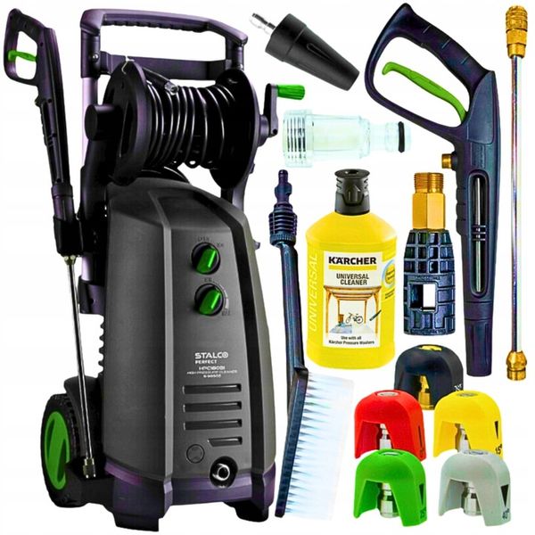 MYJKA CIŚNIENIOWA 350 BAR STALCO ZESTAW KARCHER PRO MOCNA PŁYN SAMOSSĄCA - Arena.pl