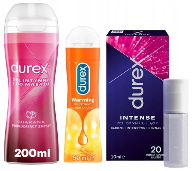 Kup DUREX Stymulujący Zestaw Play Żele Intymne 3 rodzaje Potęgujący Sex ...
