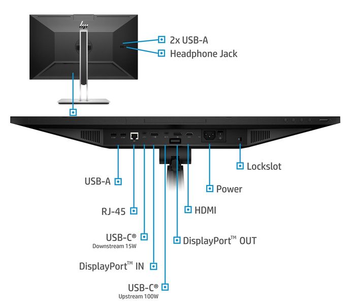 Monitor HP E24d G4 USB-C Docking FullHD IPS 23.8 cali 1920x1080 HDMI ...