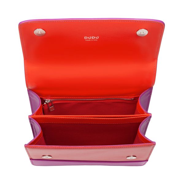 DUDU Medium Size Shoulder Bag Women Leather Made in Italy, Rigid ...