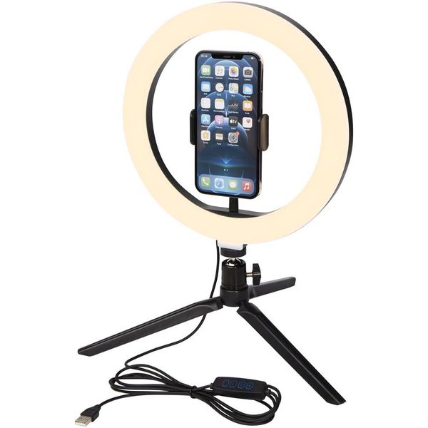 Studio lampa pierścieniowa z uchwytem na telefon i statywem - Arena.pl