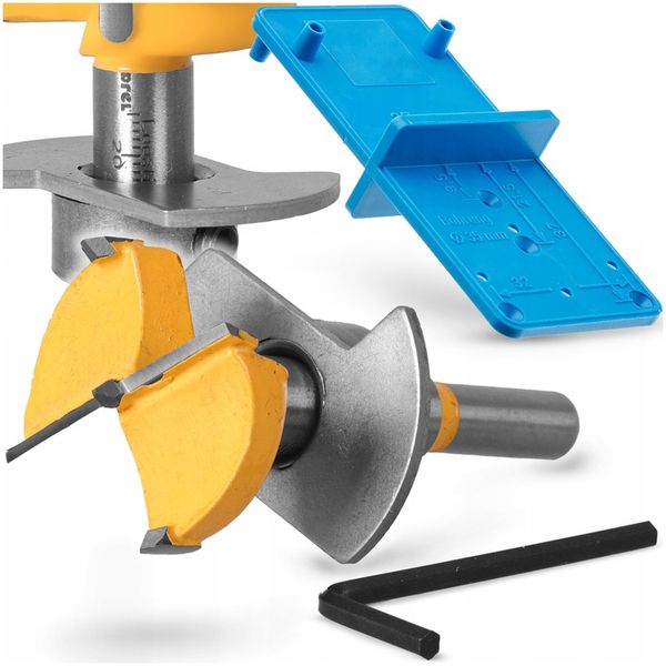 FREZ puszkowy 35mm +SZABLON ogranicznikiem ZAWIASY - Arena.pl