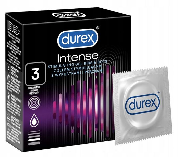 Kup DUREX Intense Prezerwatywy z Żelem Stymulującym + Wypustki 3szt na ...