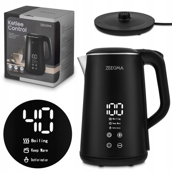 Czajnik Elektryczny Regulacja Temp 1,6L 20 Do 100°C Zeegma Ketlee Control - Arena.pl