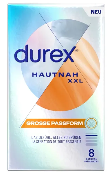 durex - najcieńsze prezerwatywy lateksowe hautnah classic xxl 8 szt ...