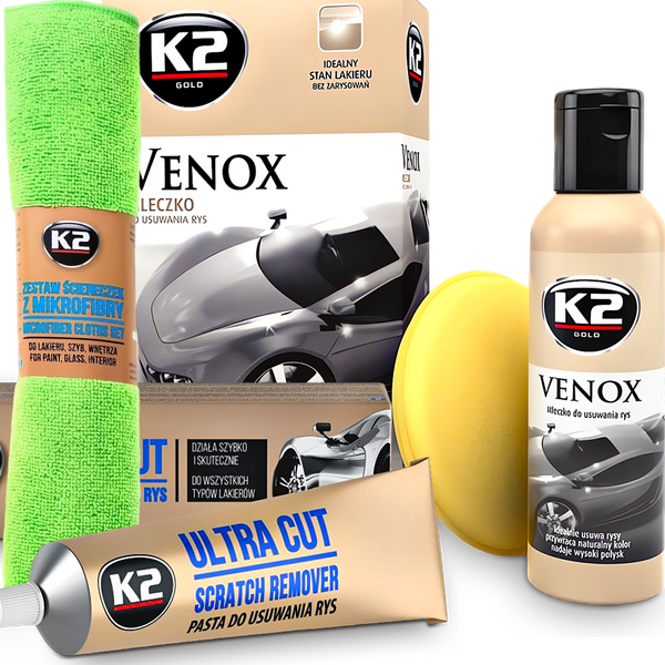 Kup K2 Zestaw Do Usuwania Rys Zarysowań Lakieru Pasta Ultra Cut 4x ...