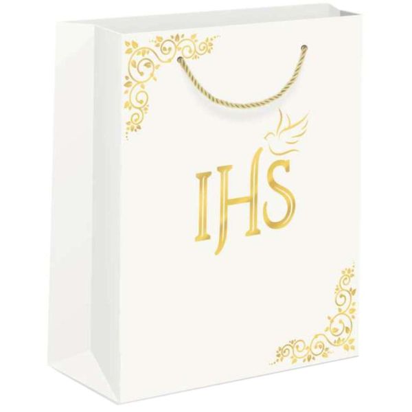 Torebka prezentowa "Komunia Święta IHS - Zdobiona krawędź", PartyPal, 2 - Arena.pl