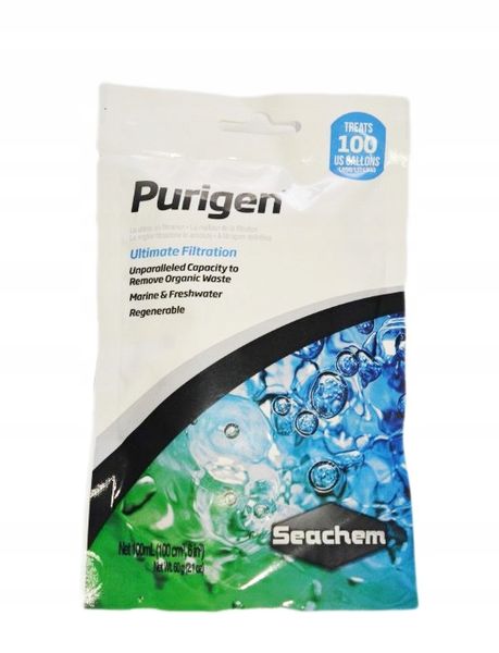 SEACHEM PURIGEN 100ml NO2 NO3 NH3 ORYGINAŁ + WOREK - Arena.pl
